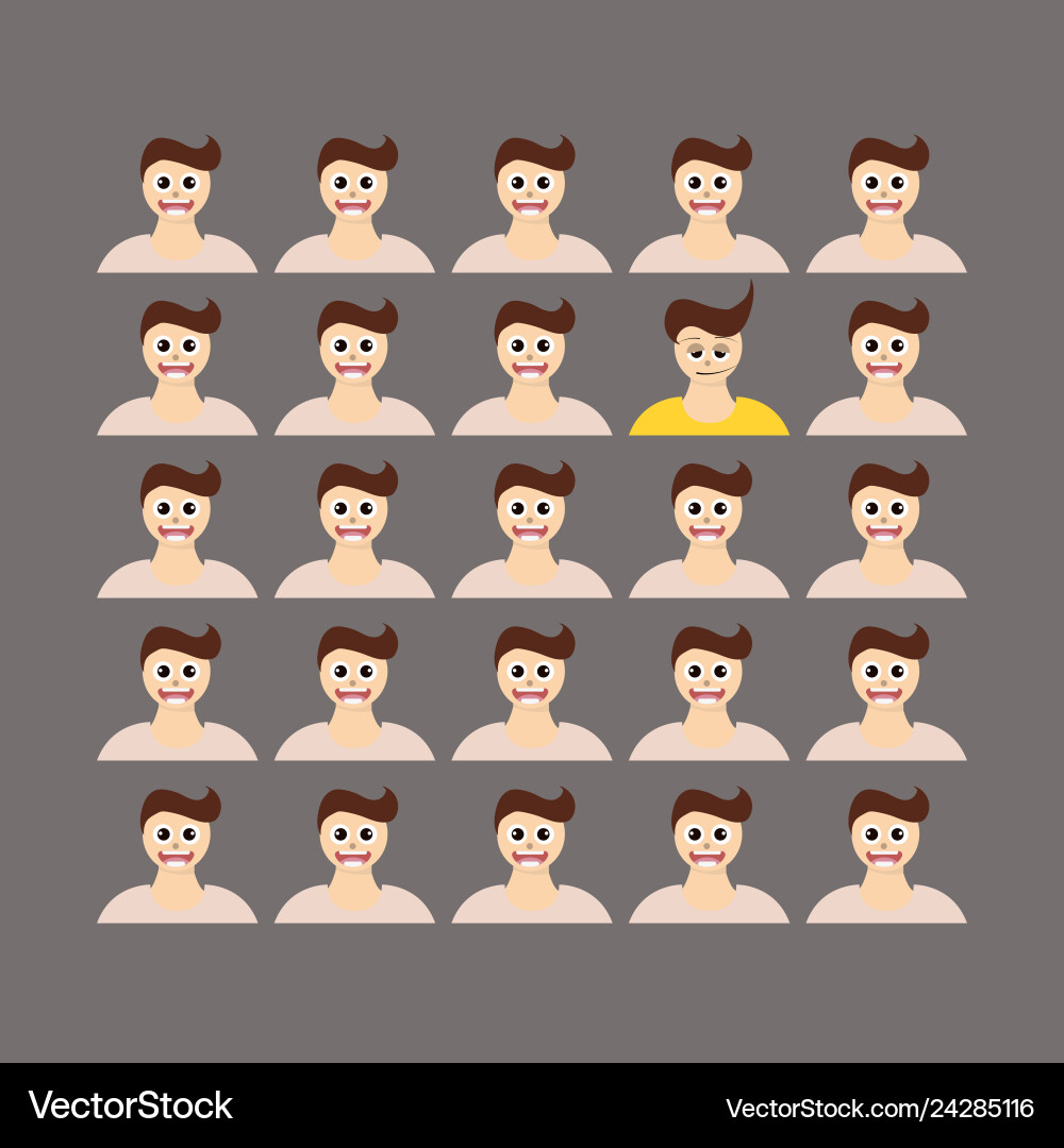 People icon set in trendy flat style isolated Vector Image