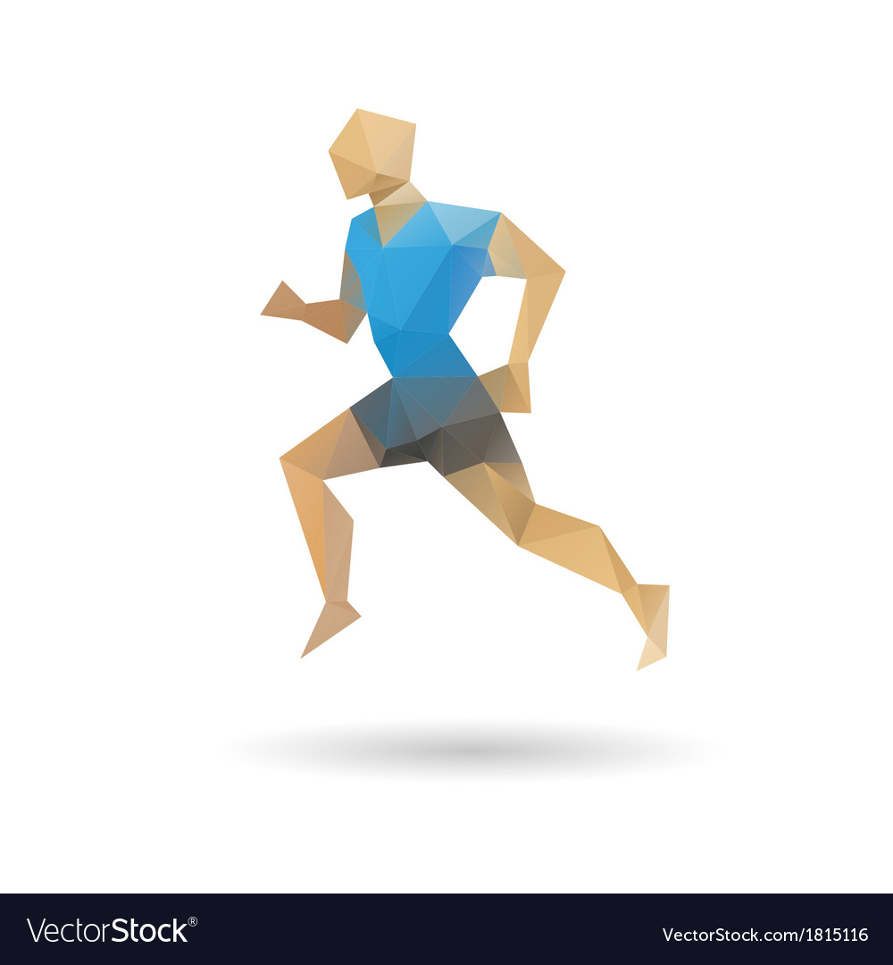 Sports man running Royalty Free Vector Image - VectorStock