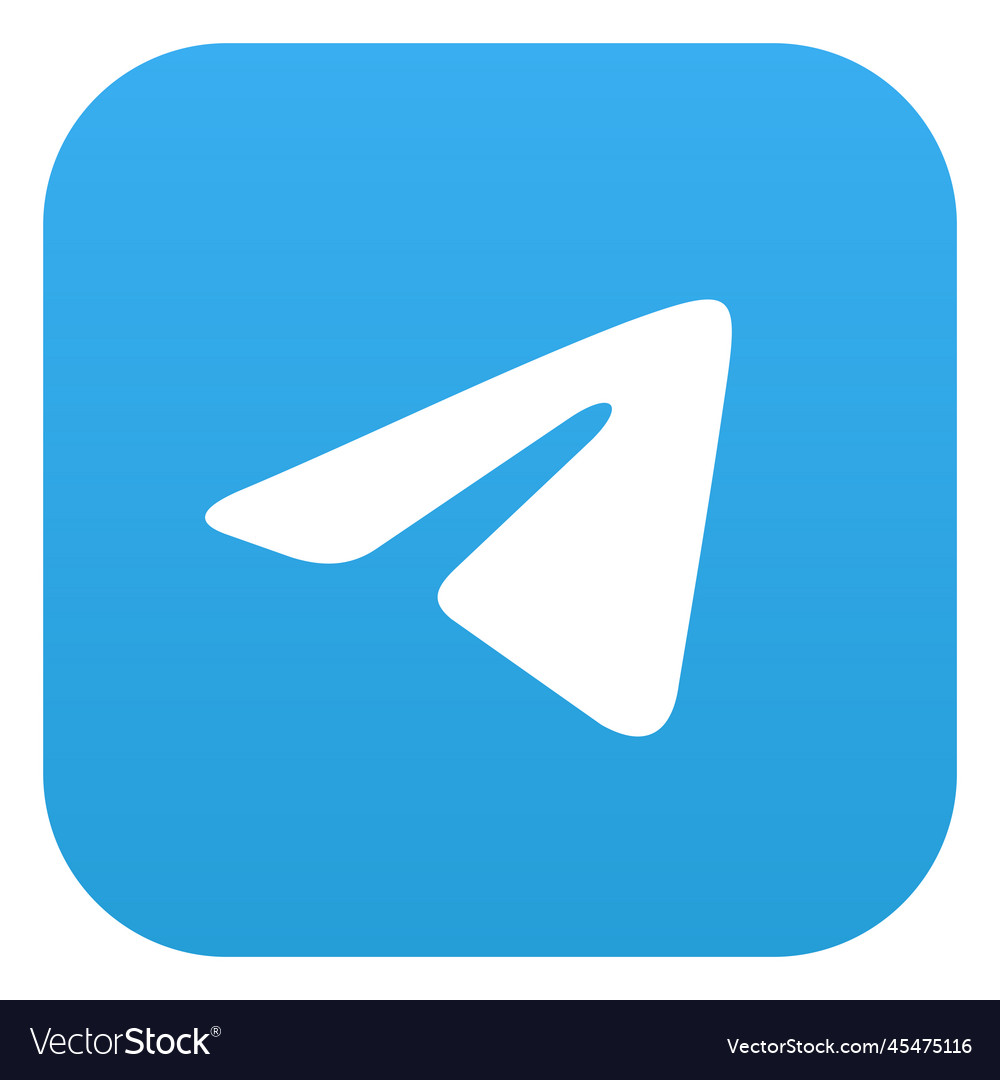 Square telegram logo isolated on white background Vector Image