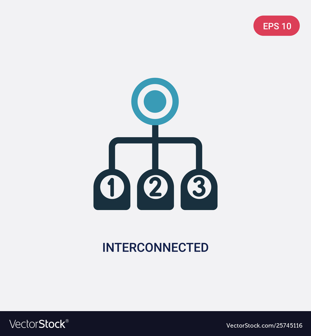 Two color interconnected icon from infographics Vector Image Two color interconnected icon from infographics Vector Image