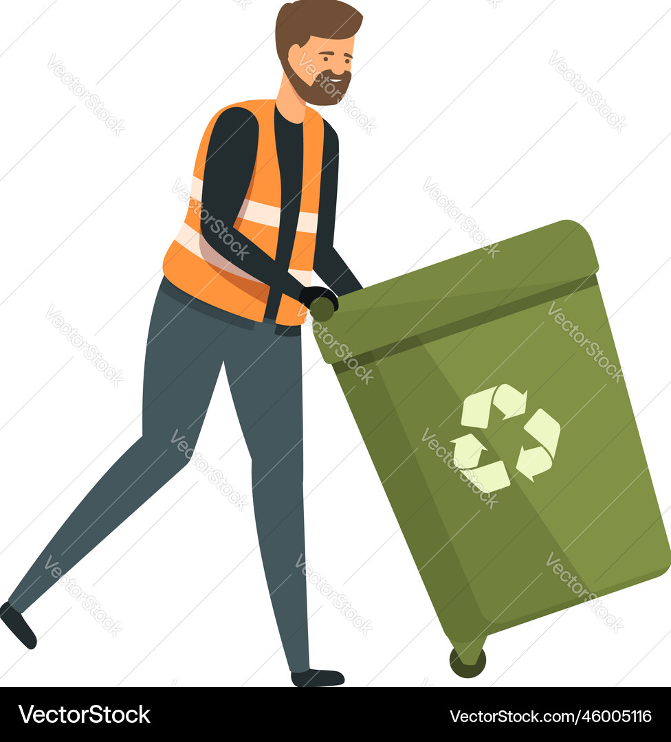 Waste container icon cartoon street Royalty Free Vector