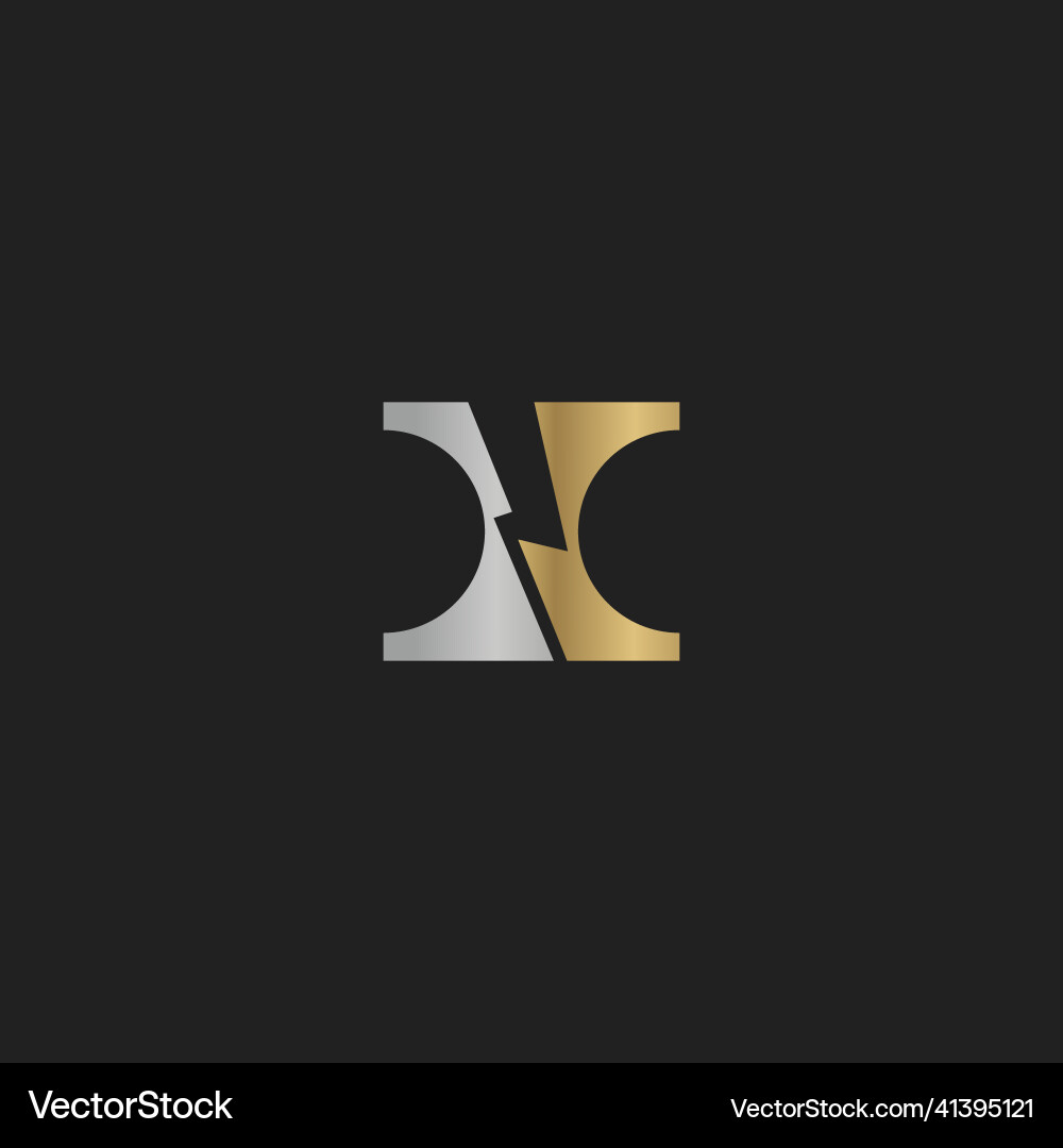 Alphabet initials logo xz zx x and z Royalty Free Vector