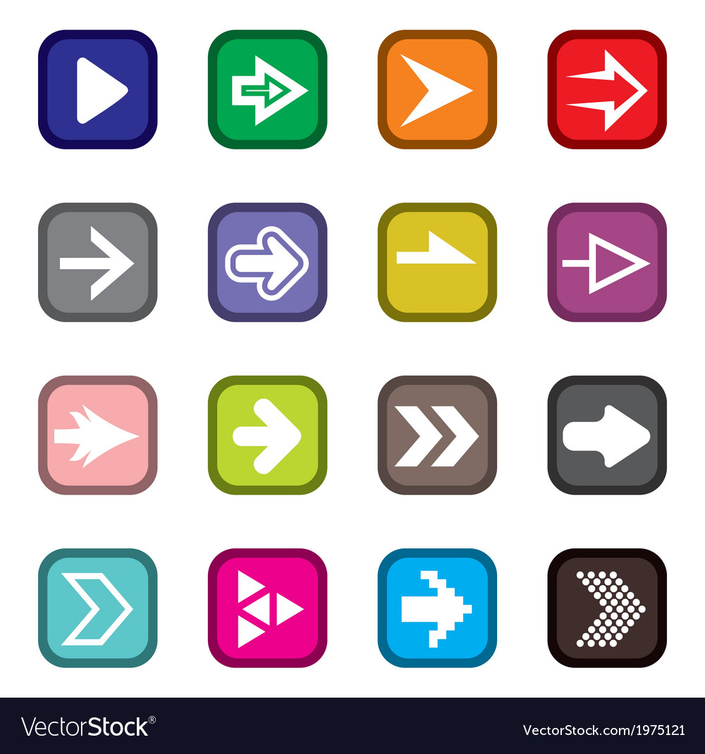 Arrow icons Royalty Free Vector Image - VectorStock