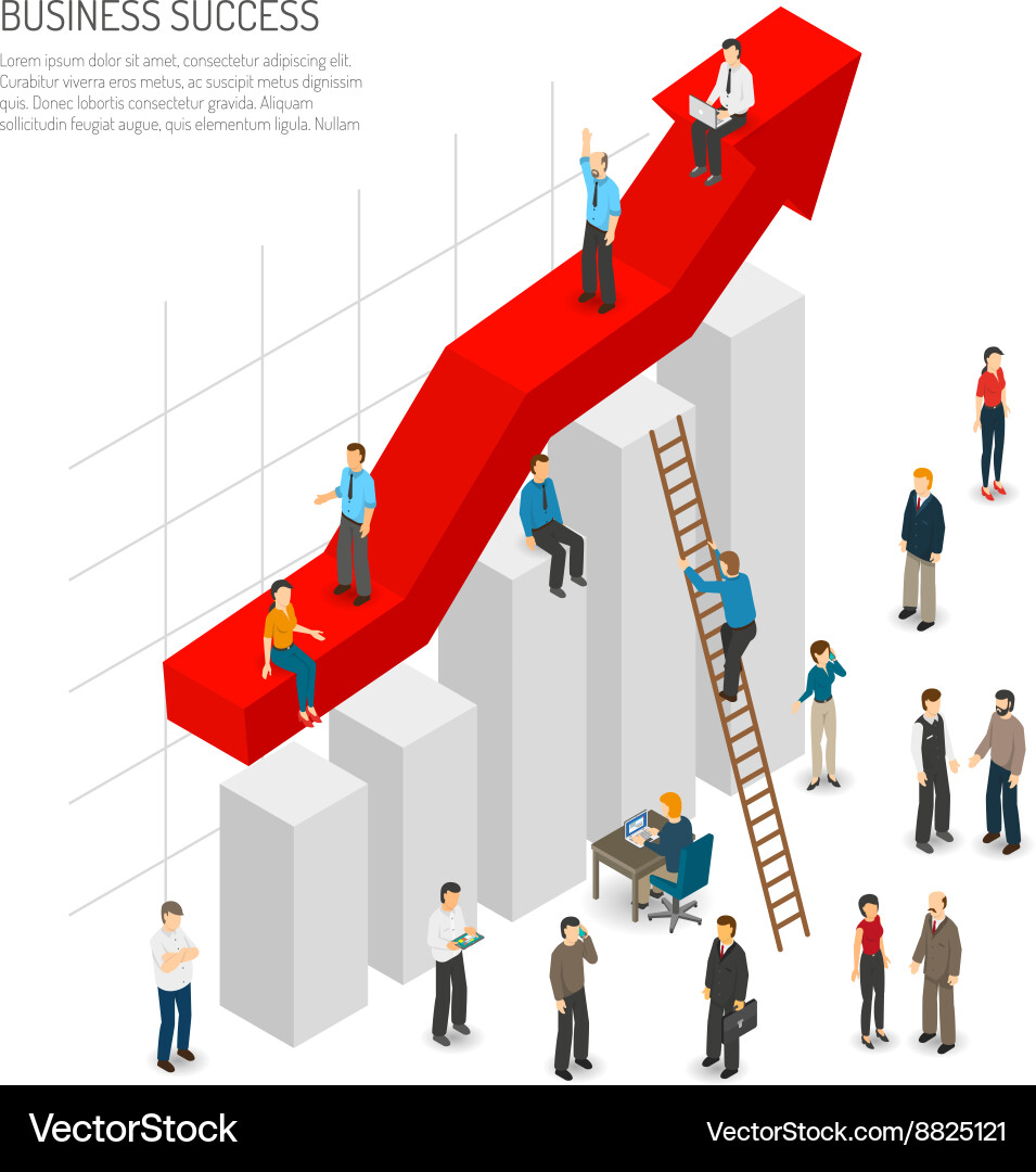 Business success people poster Royalty Free Vector Image