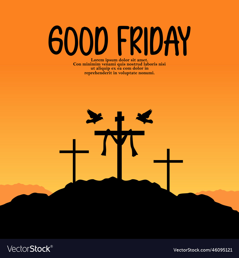 Christian celebration day of good friday Vector Image