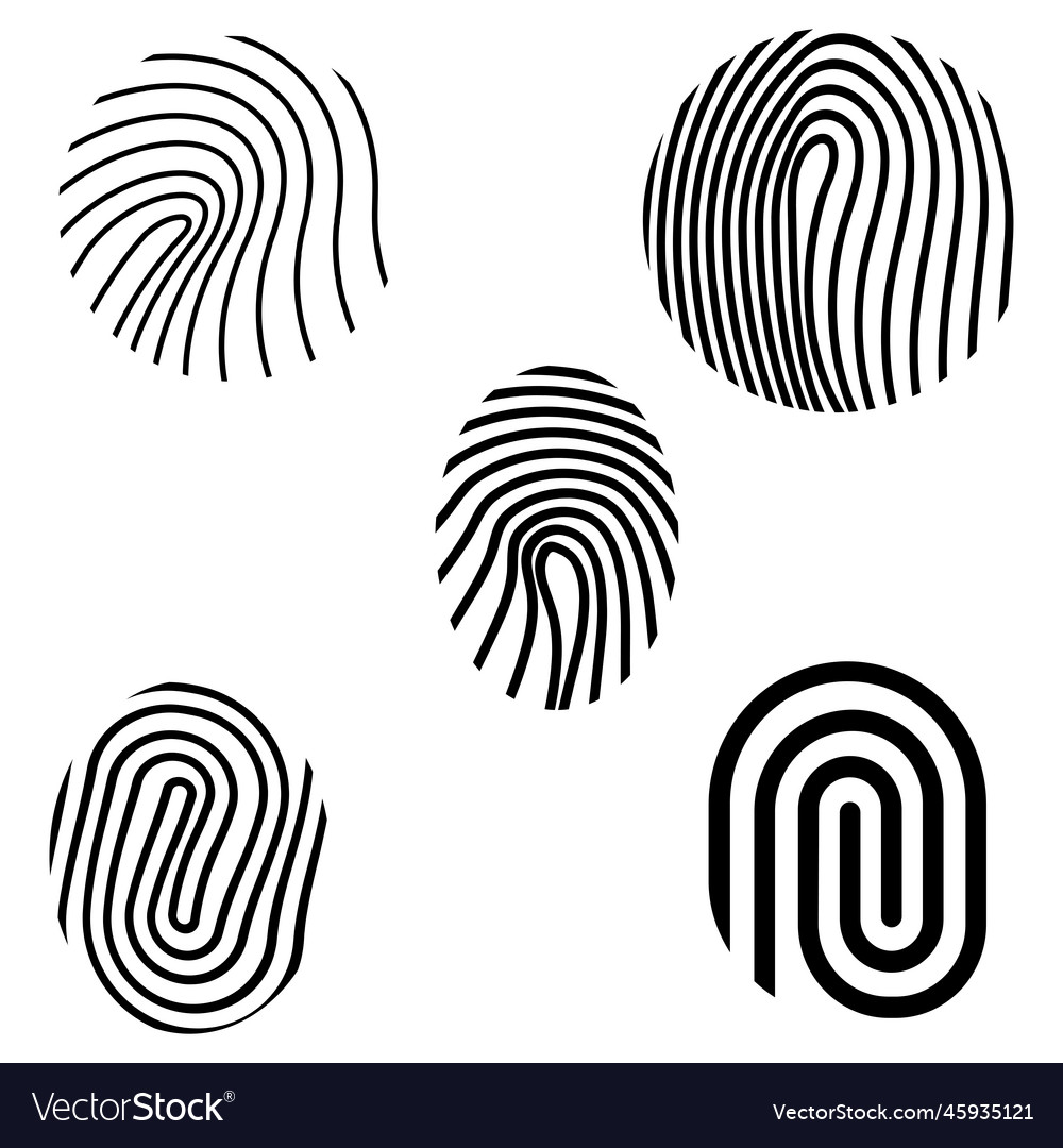 Fingerprint probe logo Royalty Free Vector Image