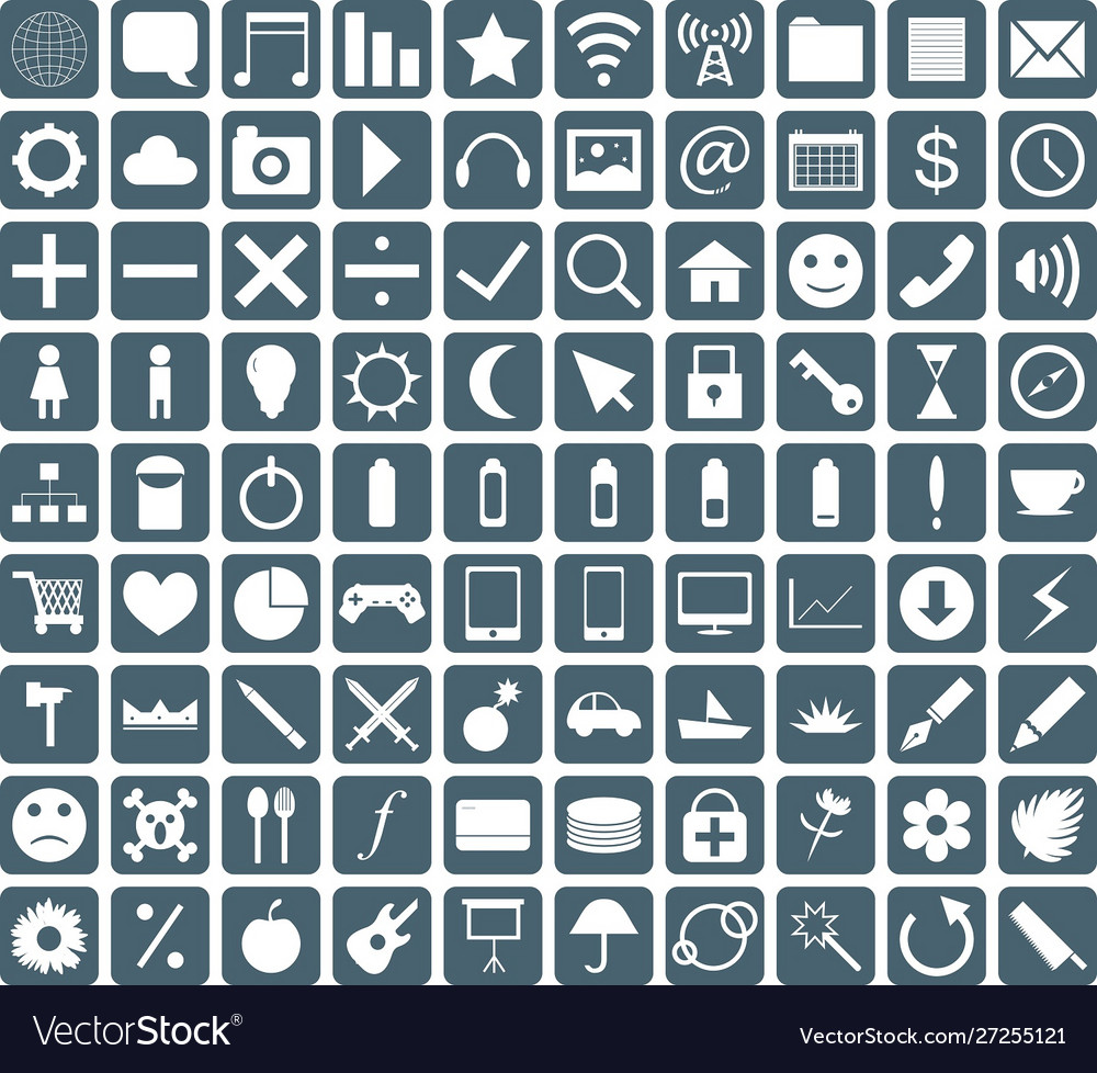 Allgemeines Icon Set Lizenzfreies Vektorbild