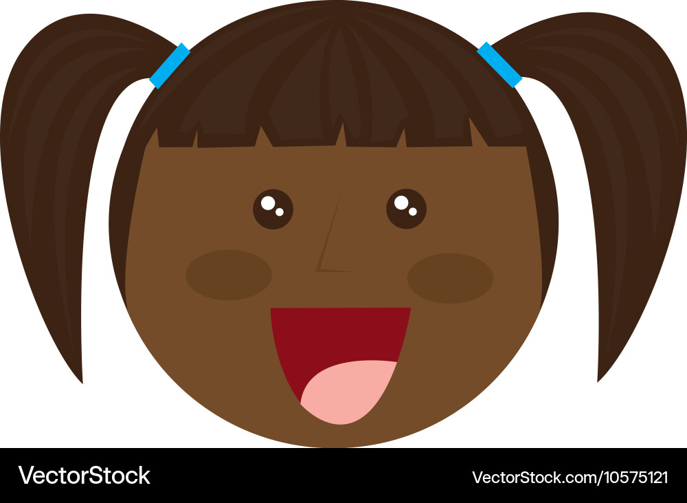 Girl cute isolated icon Royalty Free Vector Image