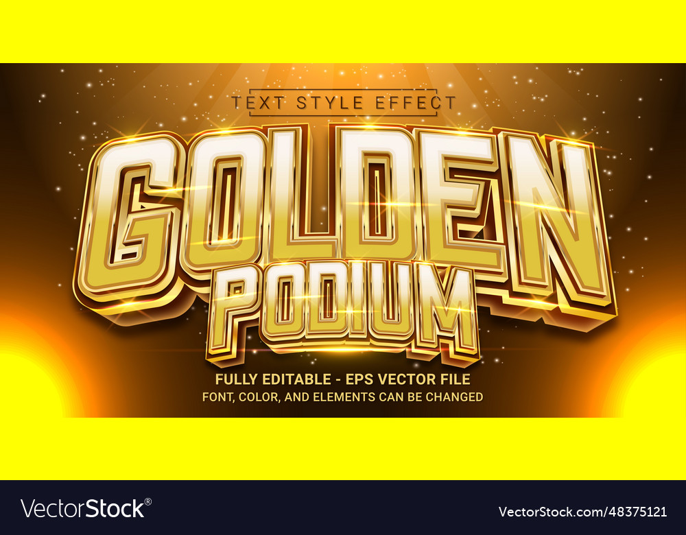 Glamour stylish text style effect editable Vector Image