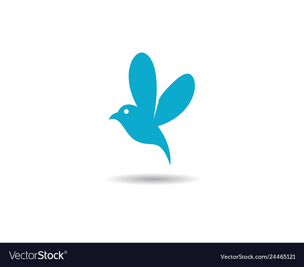 Hummingbird logo template Royalty Free Vector Image