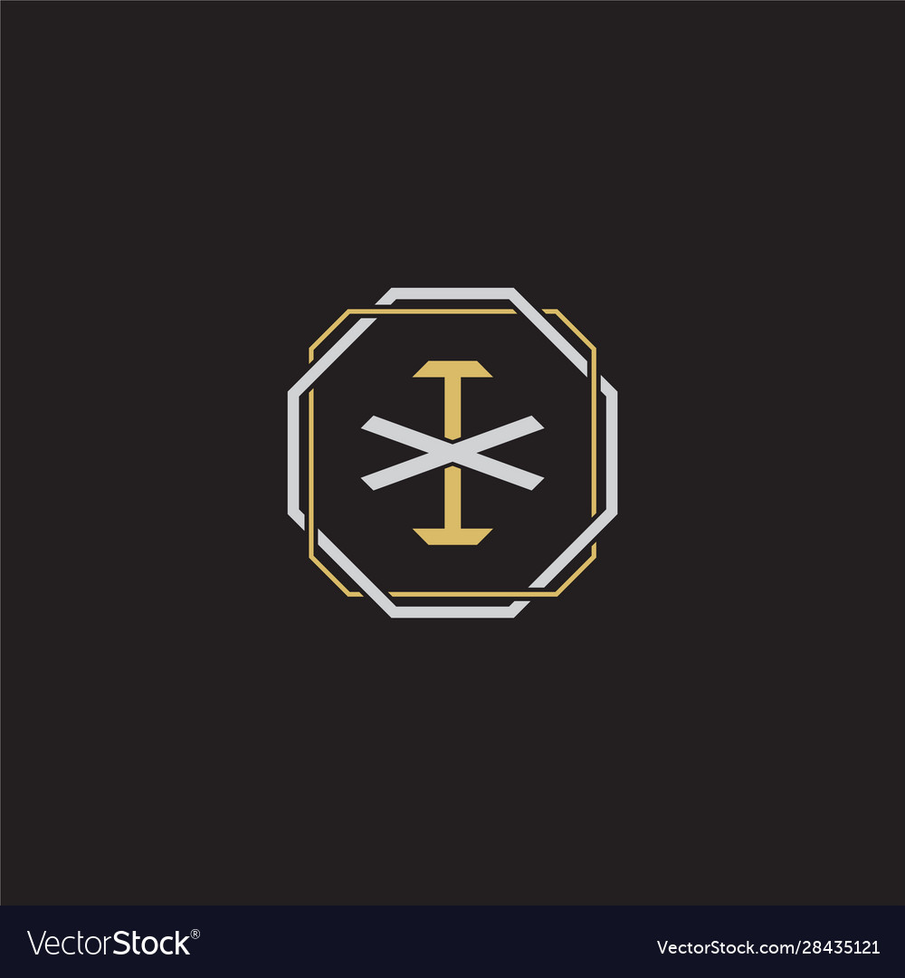 Ix initial letter overlapping interlock logo Vector Image