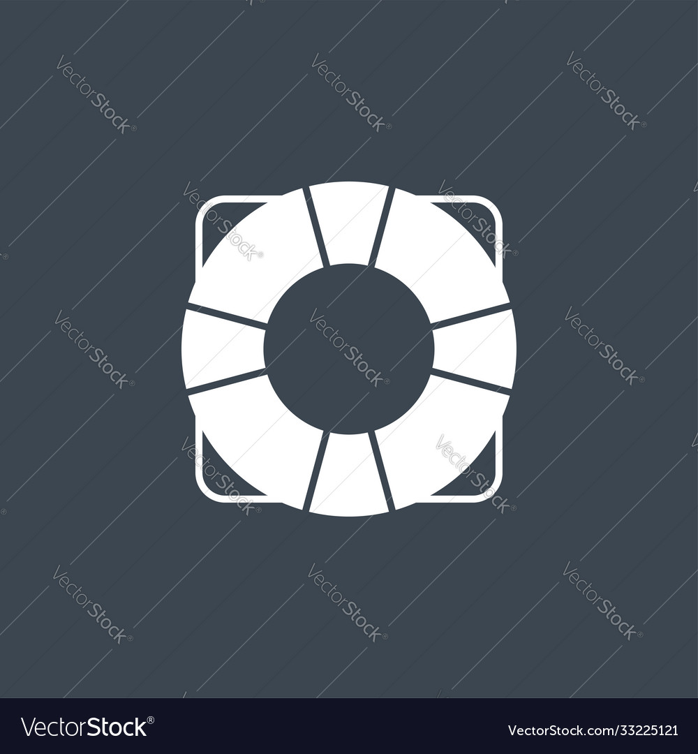 Lifebuoy related glyph icon Royalty Free Vector Image