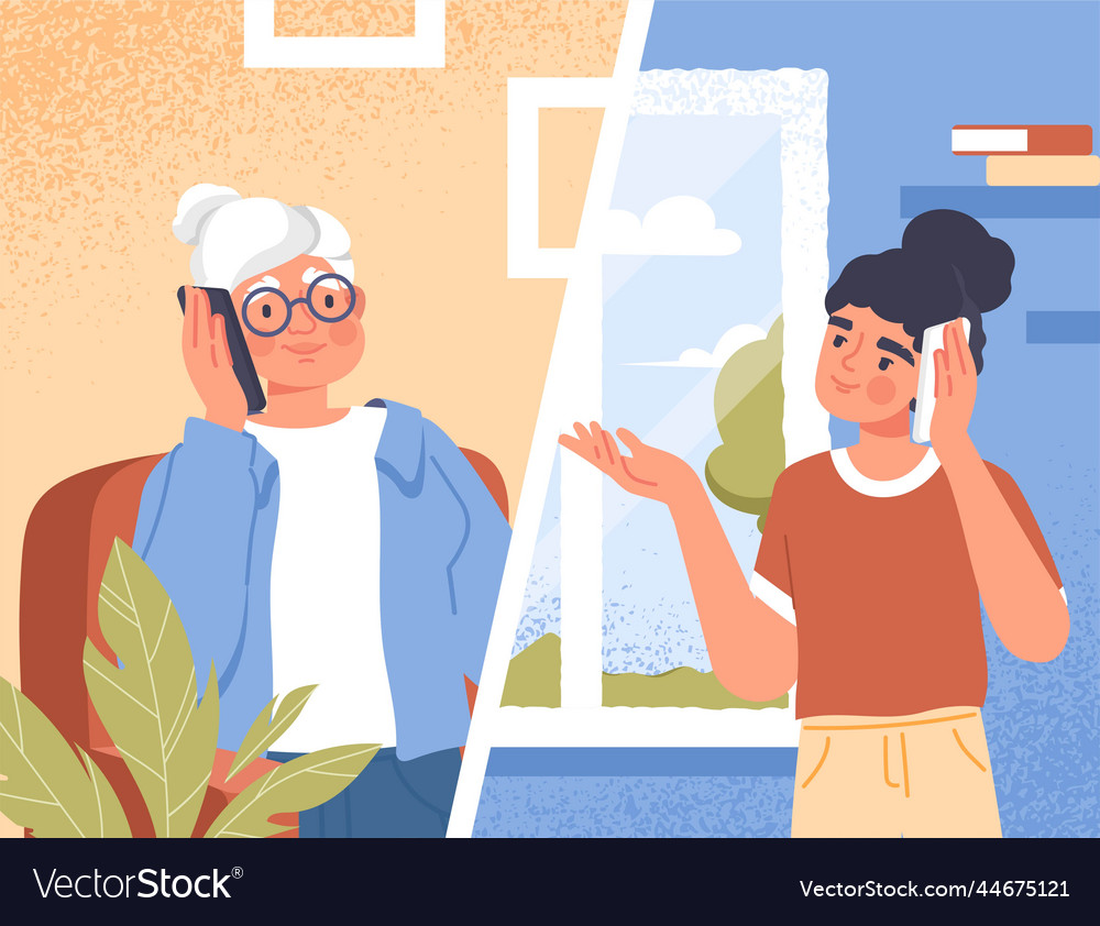 Phone conversation communication Royalty Free Vector Image