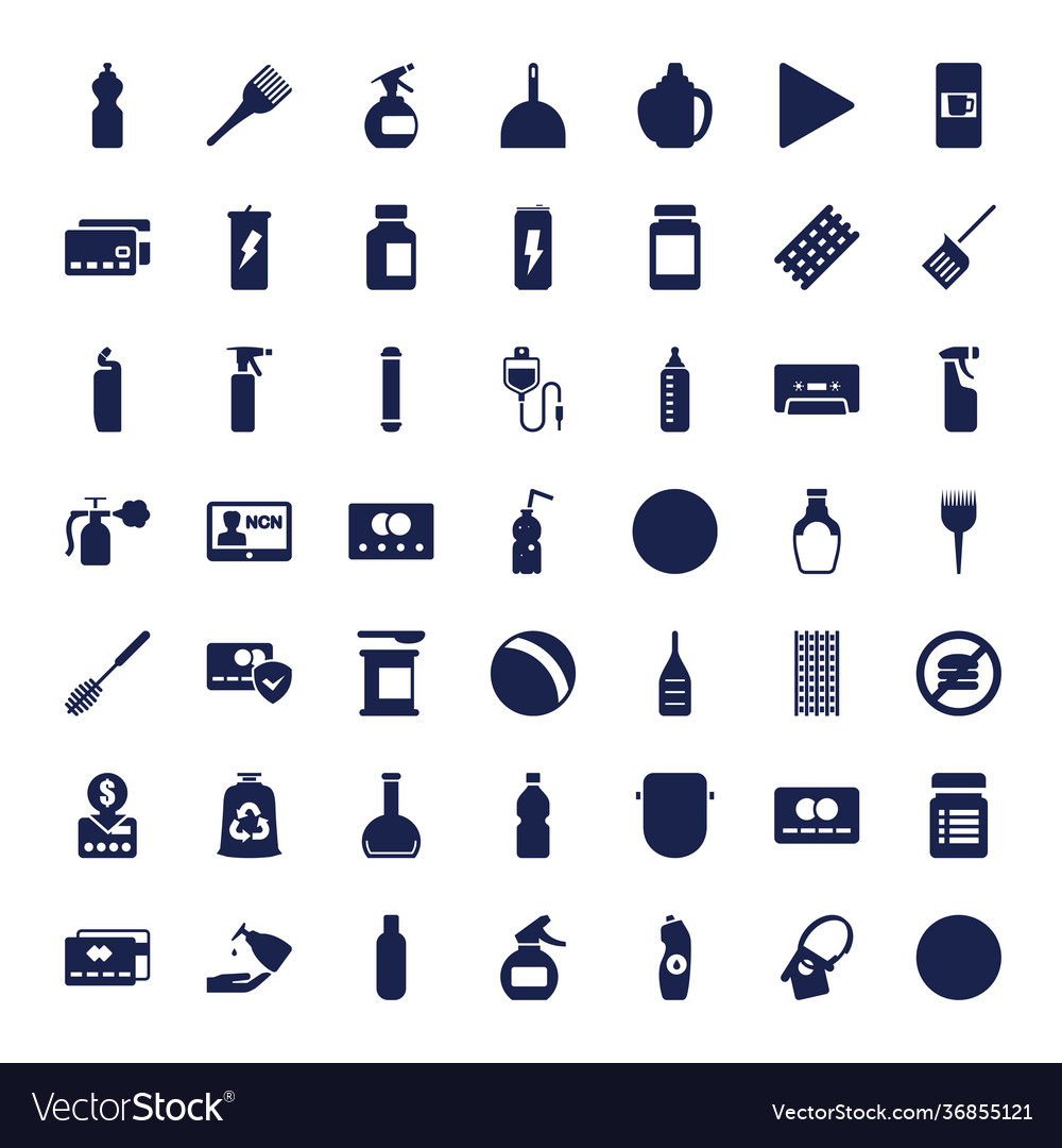 Plastic icons Royalty Free Vector Image - VectorStock