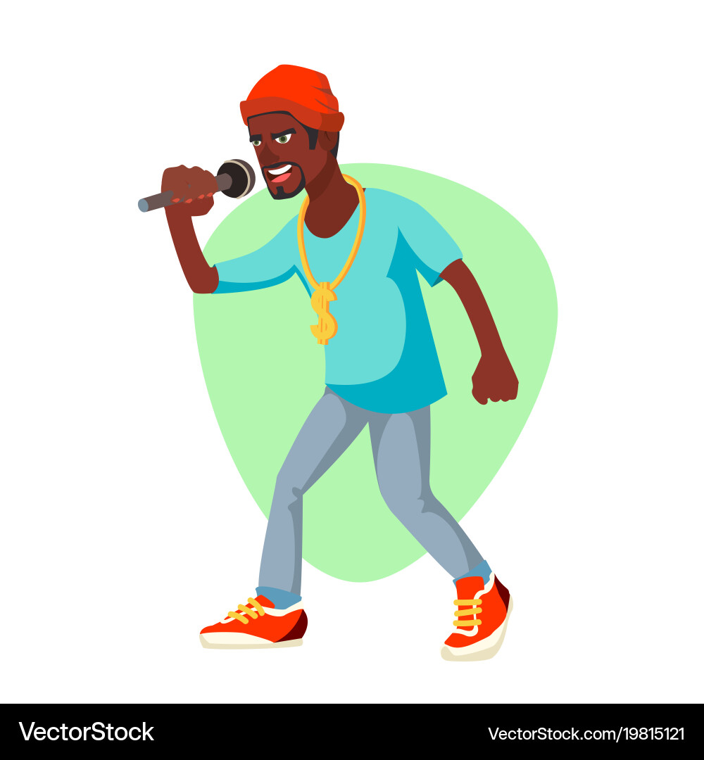 Rapper man rappers style clothing Royalty Free Vector Image