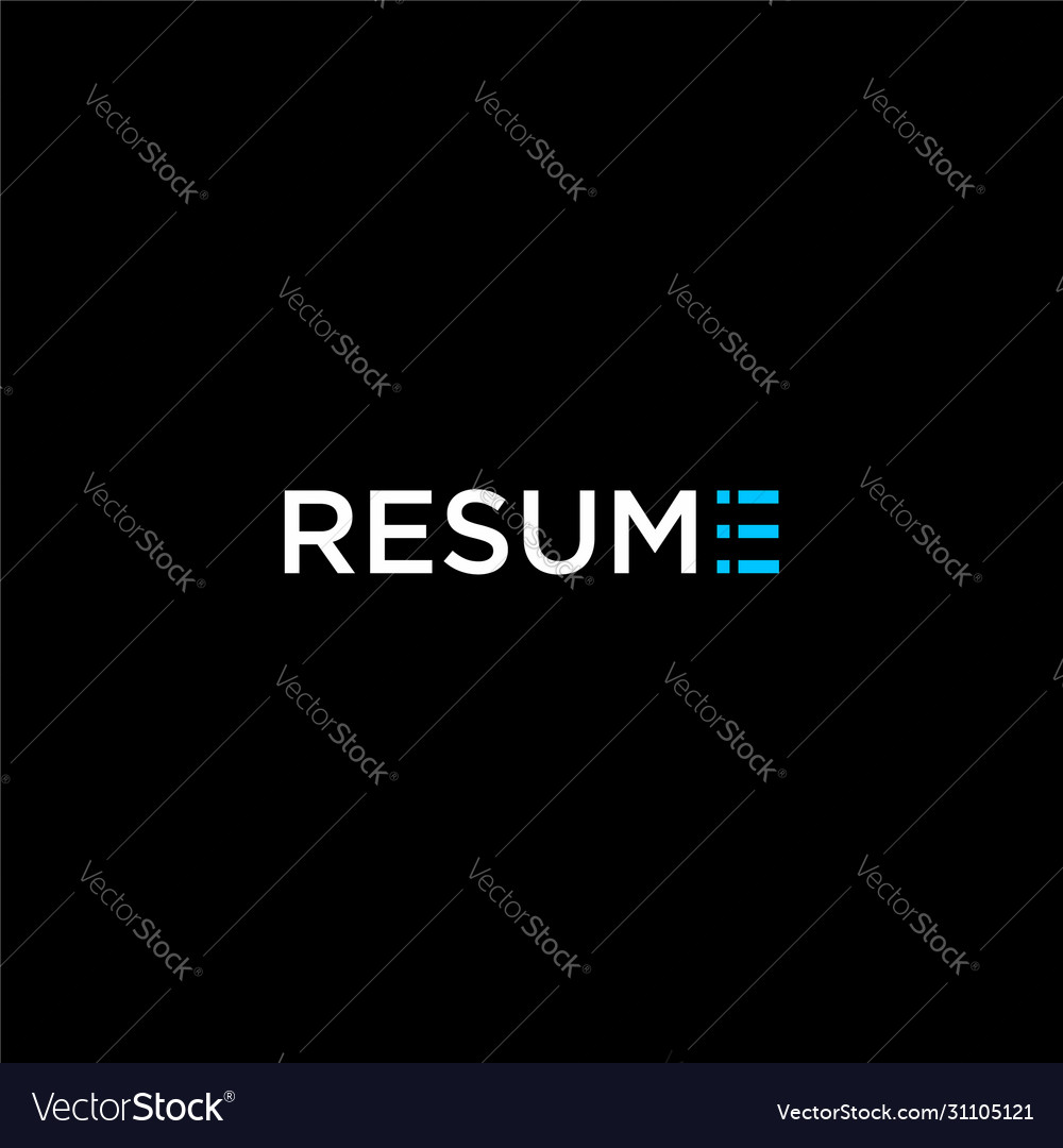 Resume logo Royalty Free Vector Image - VectorStock