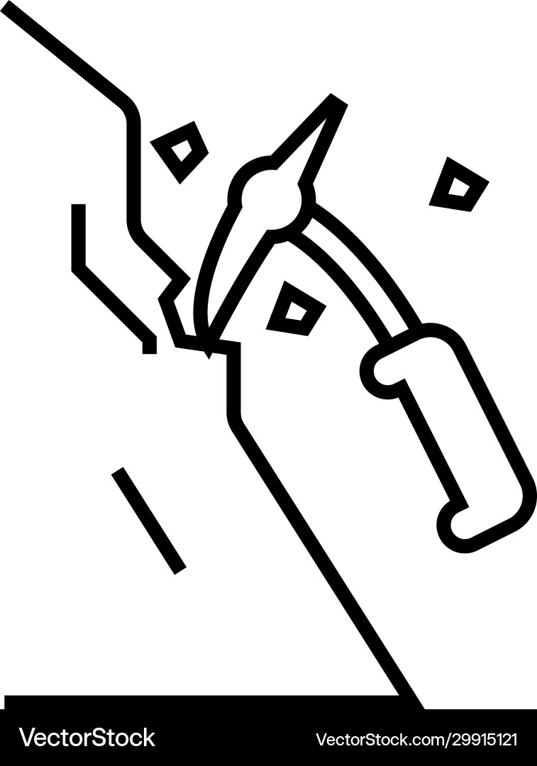 Rock climbing line icon concept sign outline Vector Image
