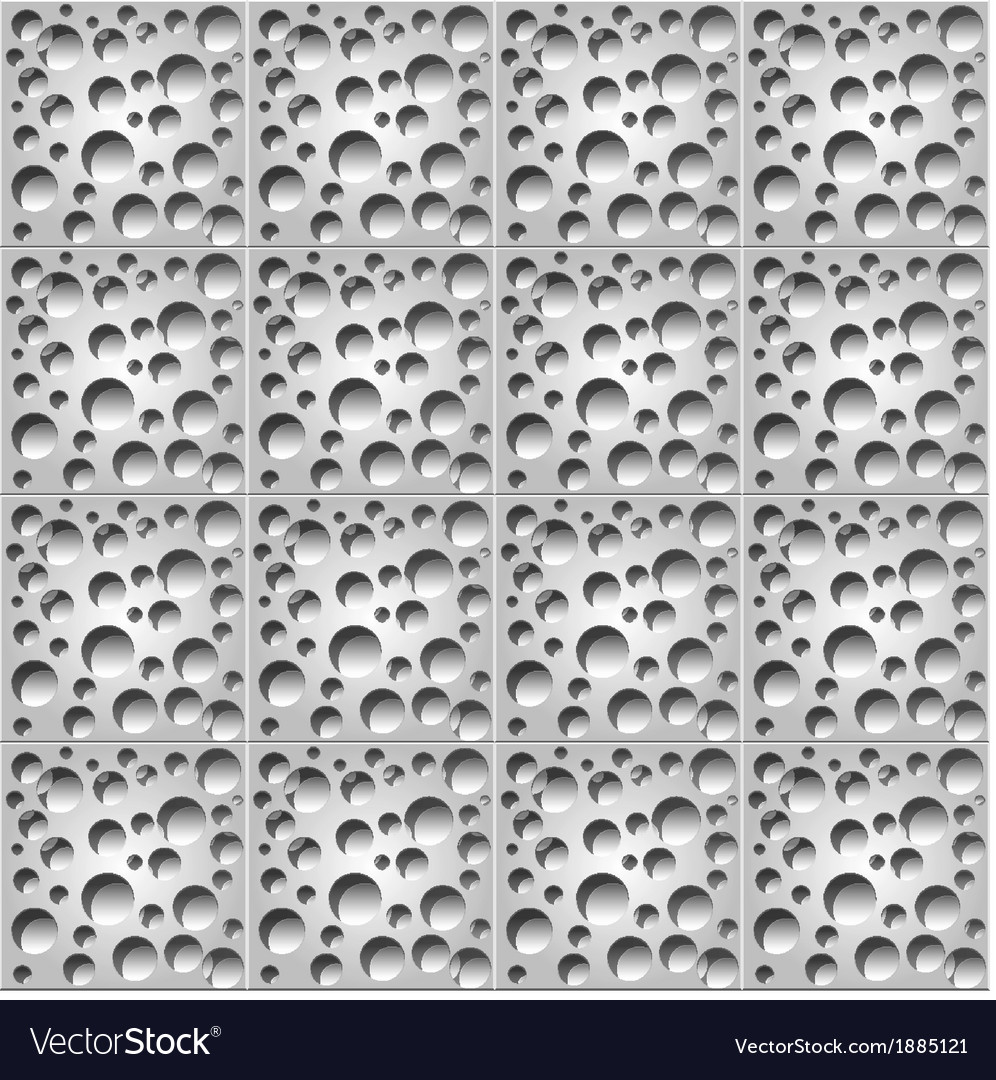 Square tiles with randomly perforated surface Vector Image