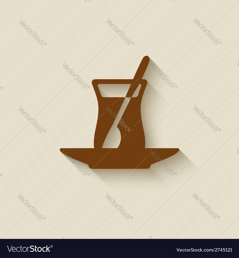 Turkish tea design element Royalty Free Vector Image