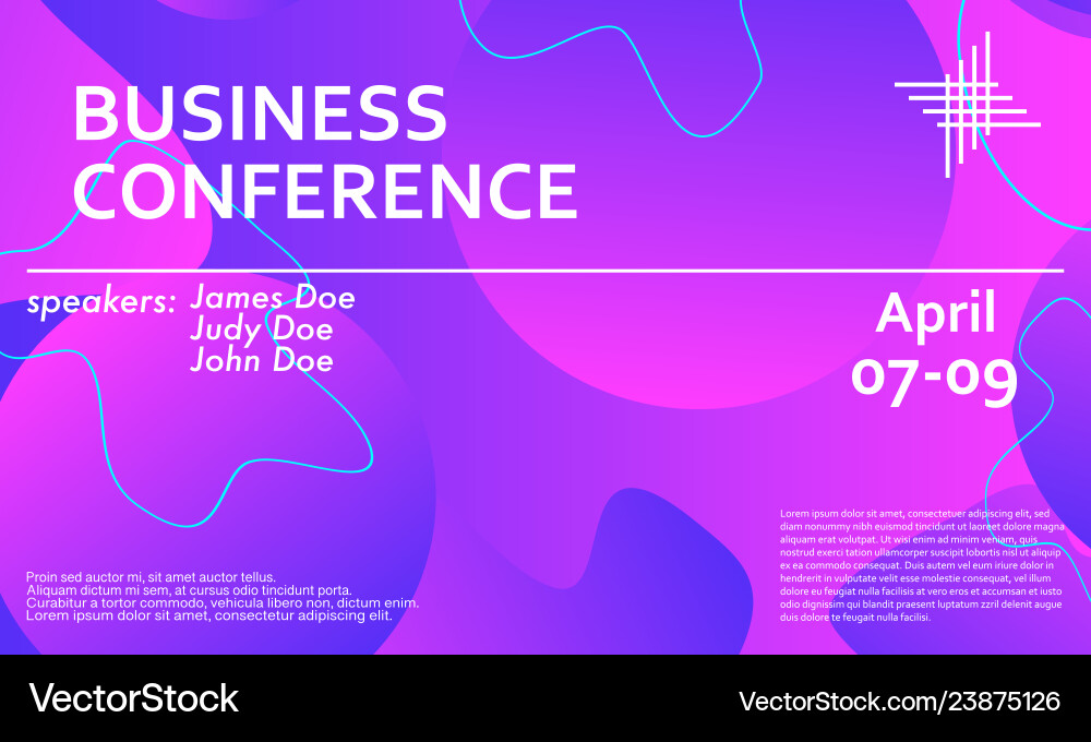 Business conference invitation design template Vector Image
