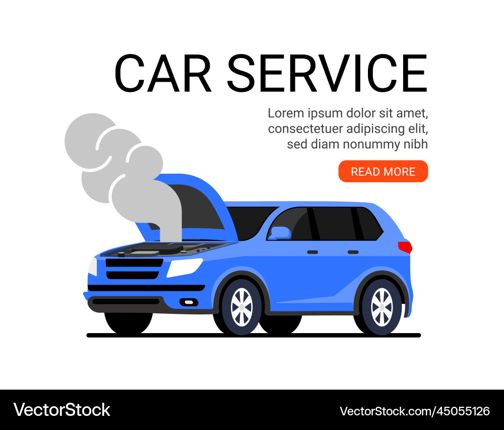 Car service maintenance garage auto mechanic Vector Image