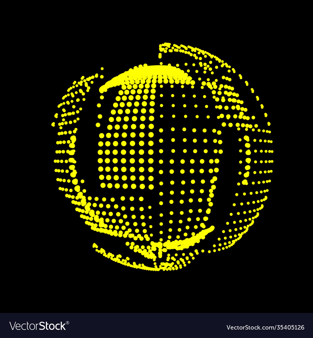Exploding sphere a star flashed like a grenade Vector Image