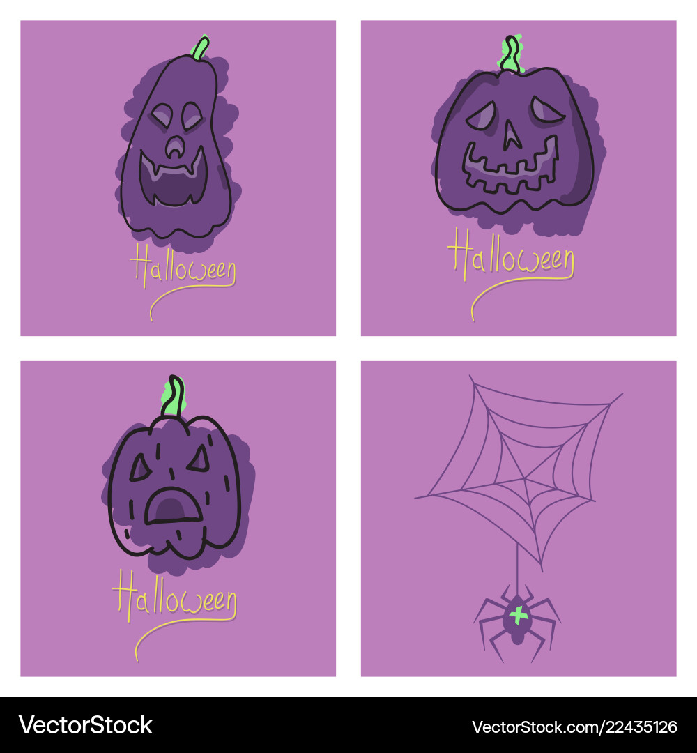 Happy halloween design elements halloween design Vector Image