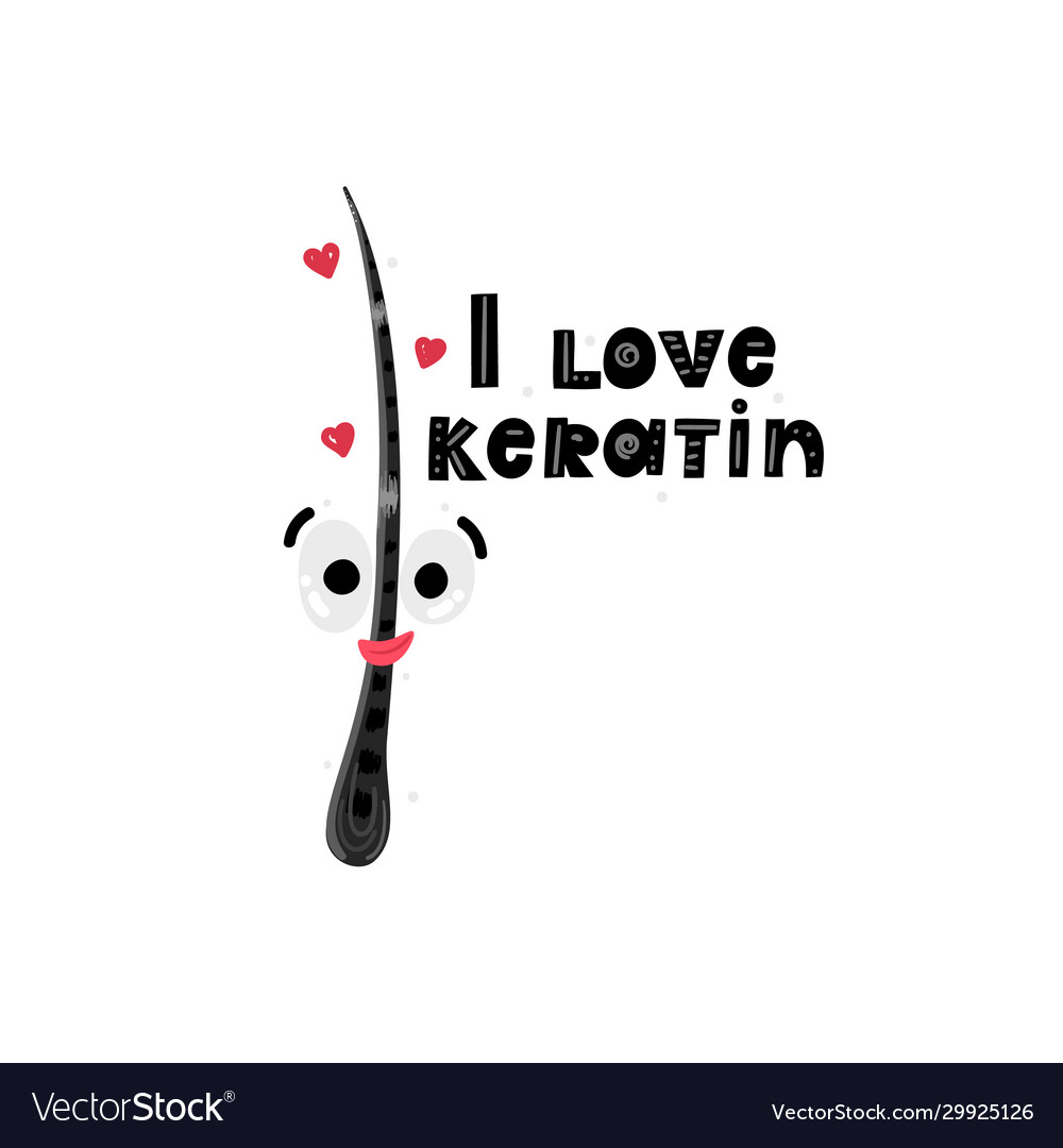 Healthy and happy hair keratin treatment beauty Vector Image