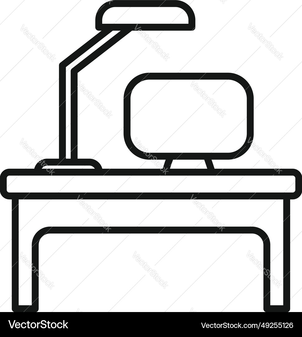 Home smart office icon outline online work Vector Image