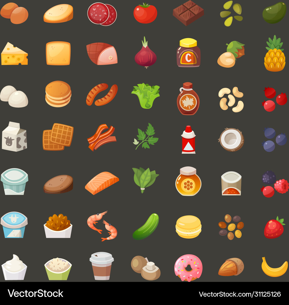Icons every day products Royalty Free Vector Image