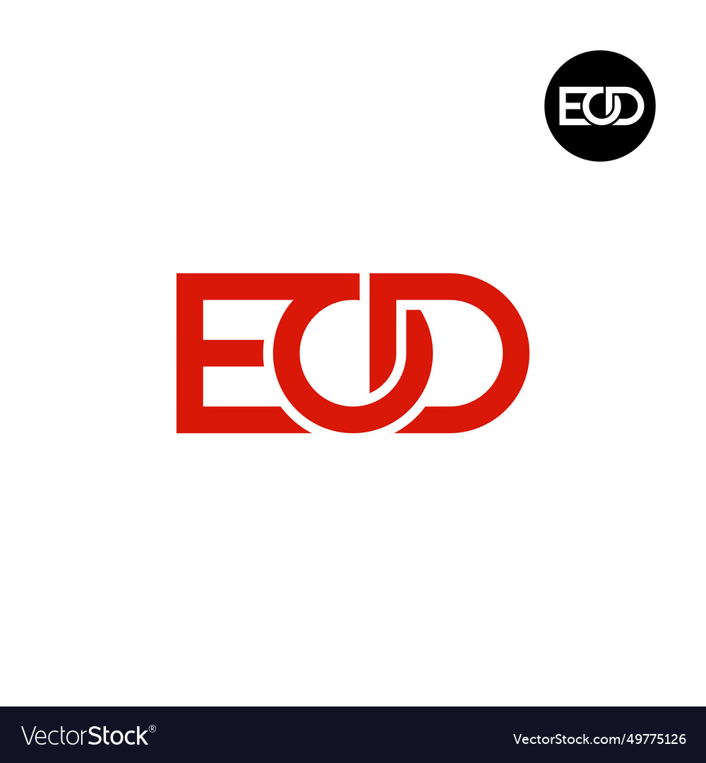 Letter eod monogram logo design Royalty Free Vector Image
