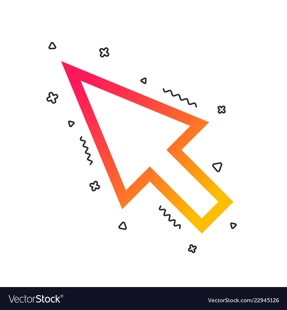 Mouse Cursor Sign Icon Pointer Symbol Royalty Free Vector