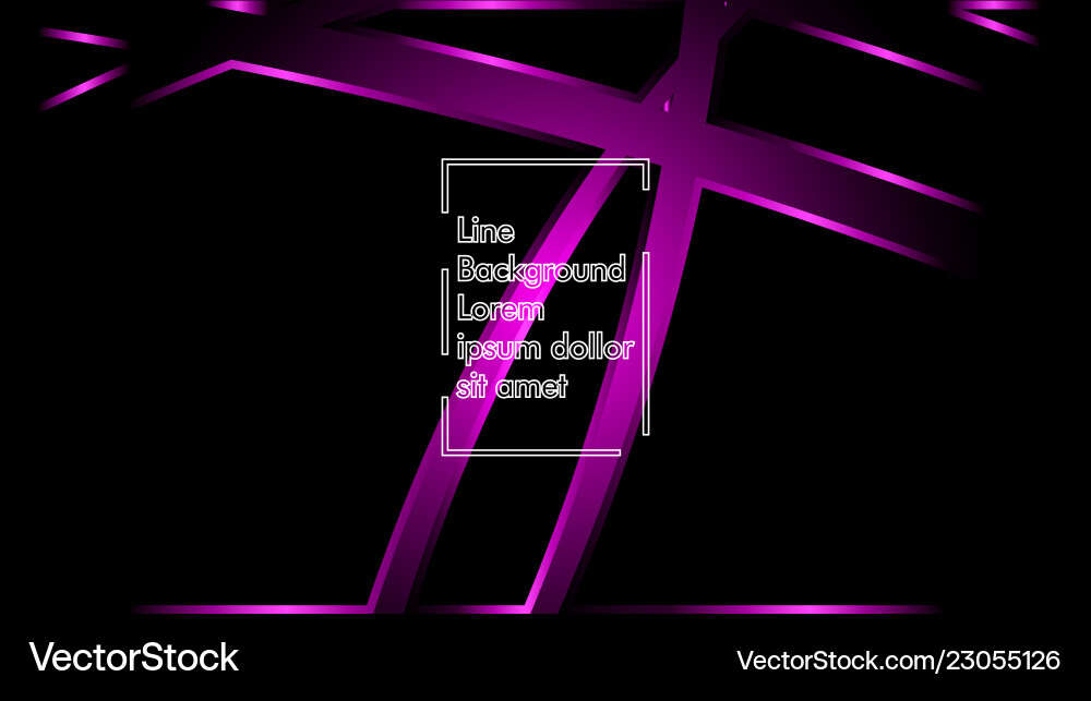 Purple ribbon wave on a black background layout Vector Image