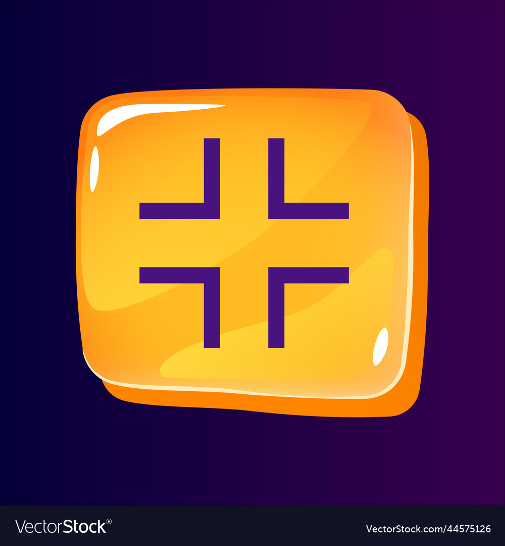 Screen minimize glossy ui button with pixelated Vector Image