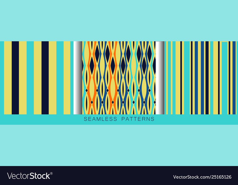 Set seamless patterns endless textures Royalty Free Vector