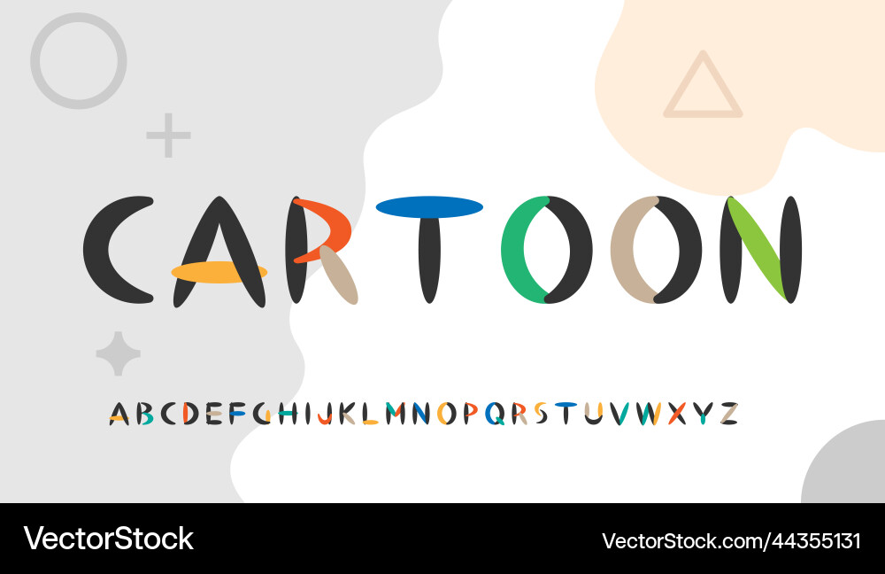 Capital alphabet letter font design Royalty Free Vector