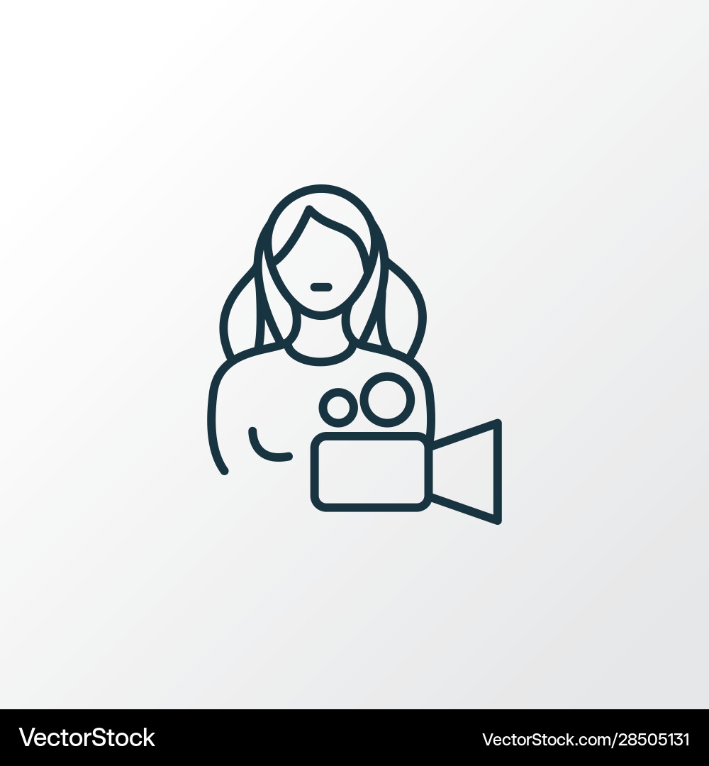 Cinematography icon line symbol premium quality Vector Image