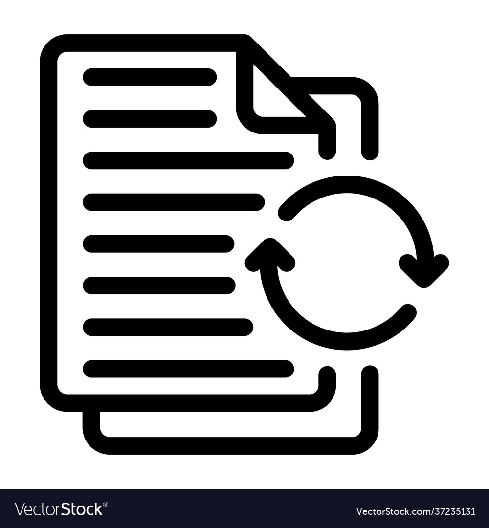 Document refresh Royalty Free Vector Image - VectorStock