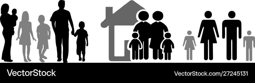 Family icon on white background Royalty Free Vector Image