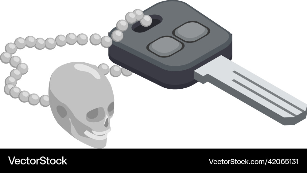 Isometric motorbike key Royalty Free Vector Image