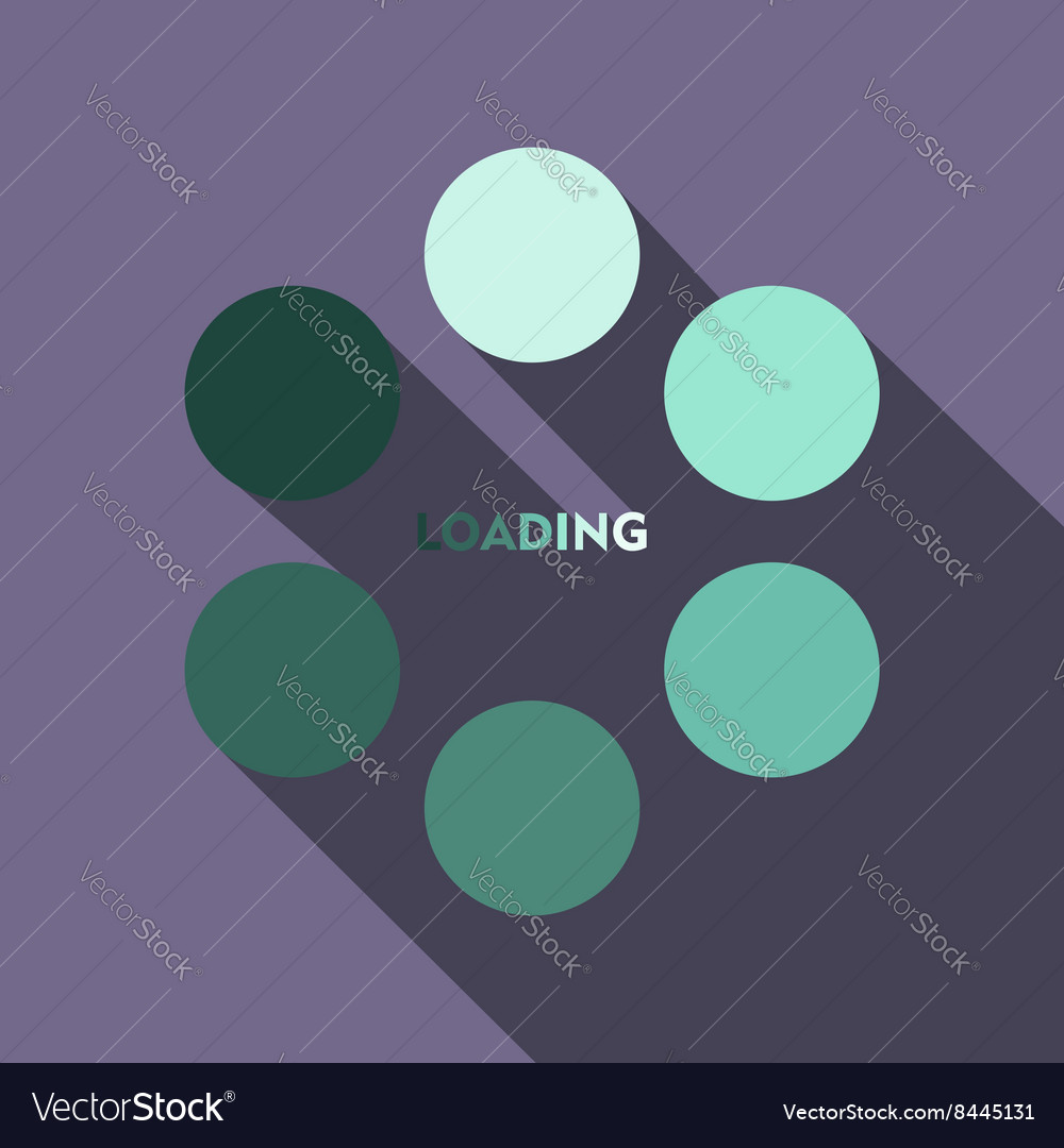 Loading icon in flat style Royalty Free Vector Image