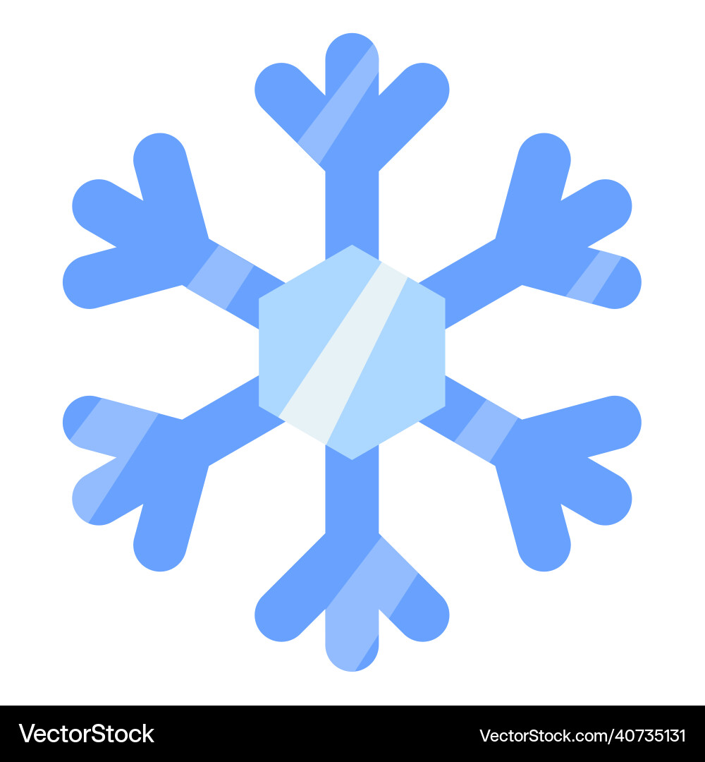 Snow frost winter single isolated icon with flat Vector Image