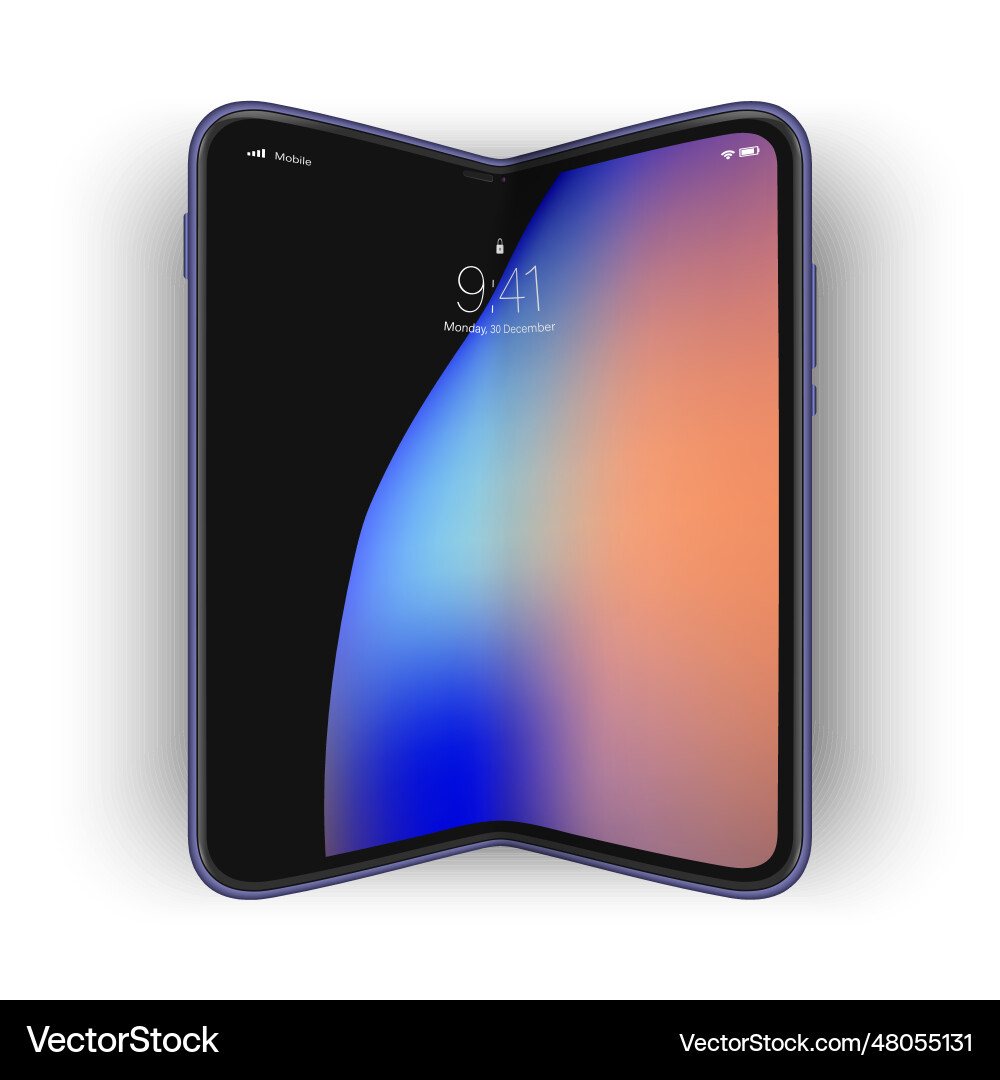 Trendy flexible phone future device concept Vector Image