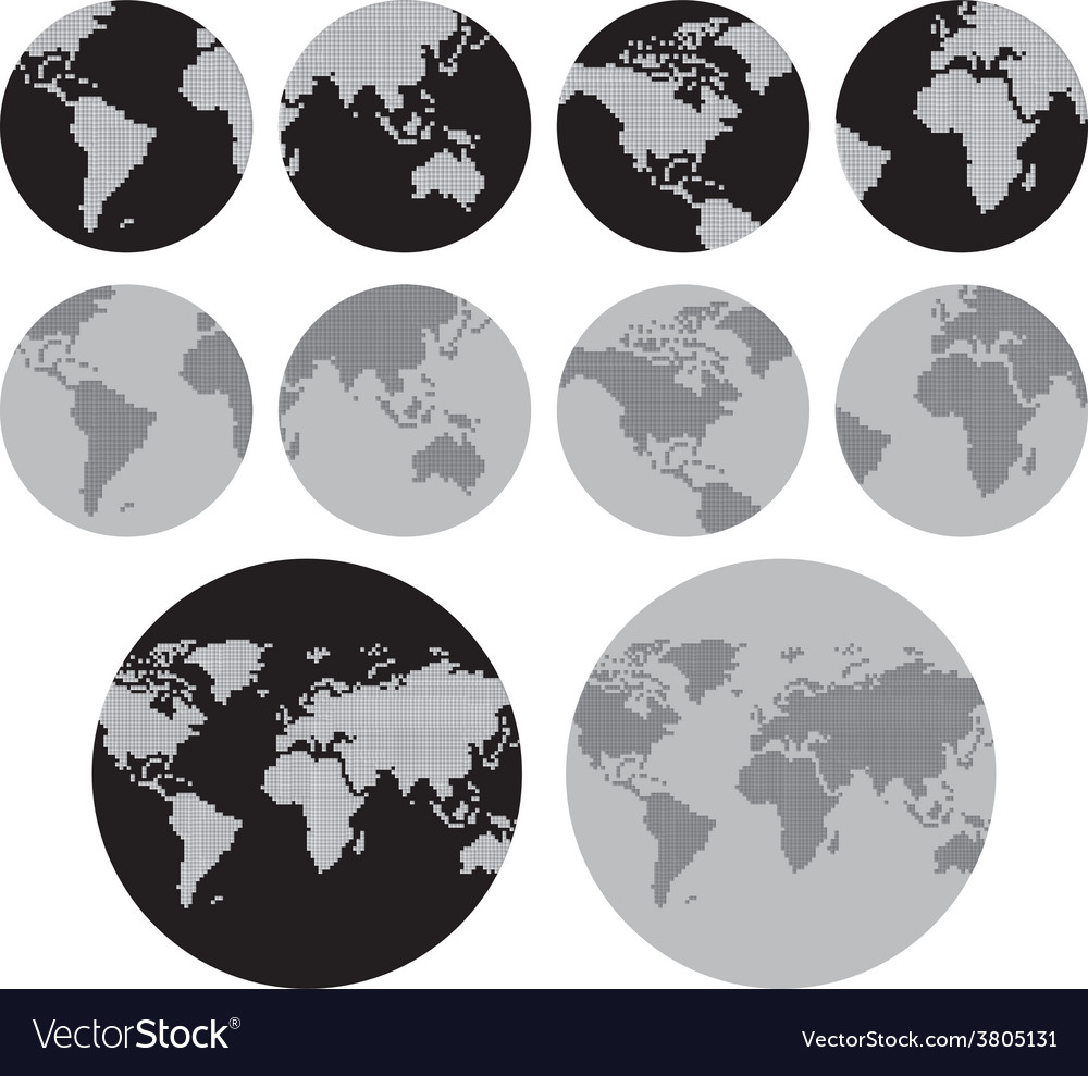 World map theme Royalty Free Vector Image - VectorStock