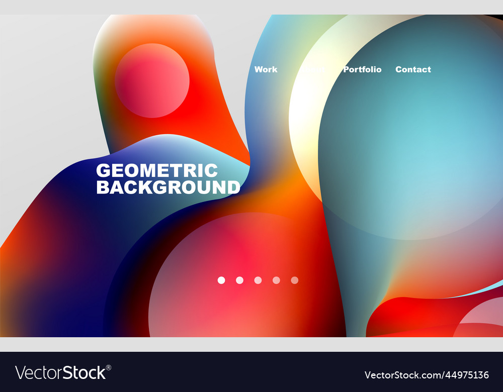 Abstract liquid background for your landing page Vector Image