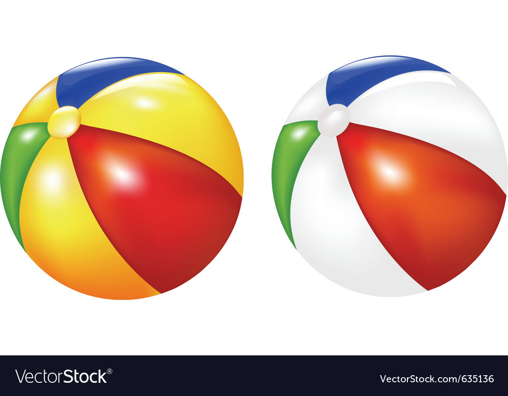 Beach balls Royalty Free Vector Image - VectorStock