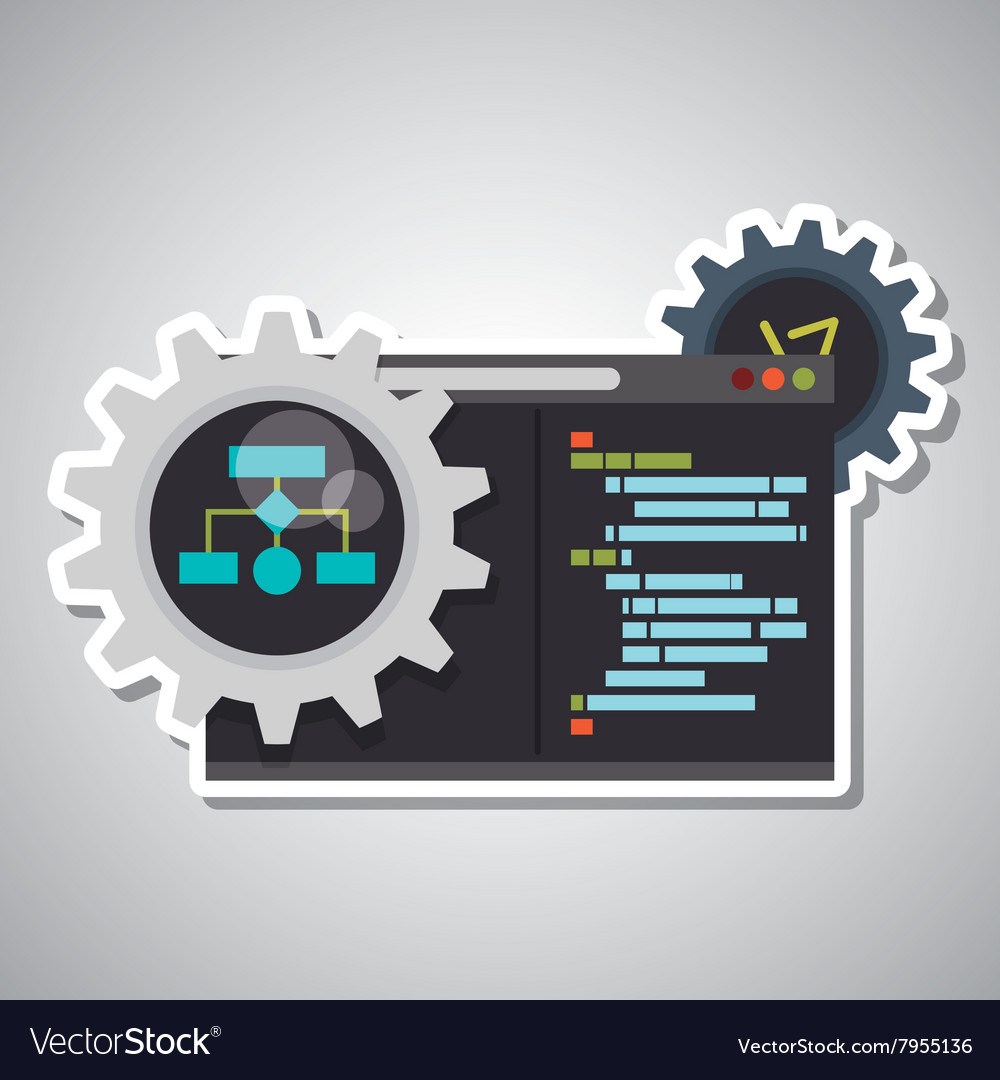 Development and software design Royalty Free Vector Image
