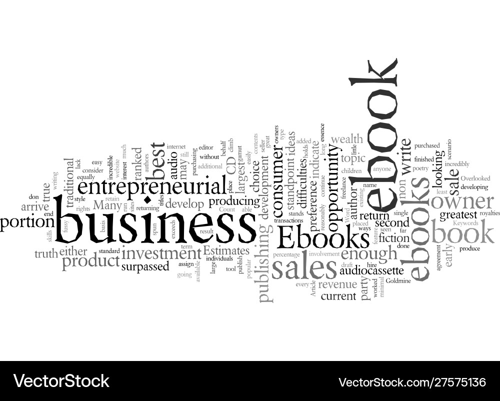 Ebooks an overlooked goldmine Royalty Free Vector Image