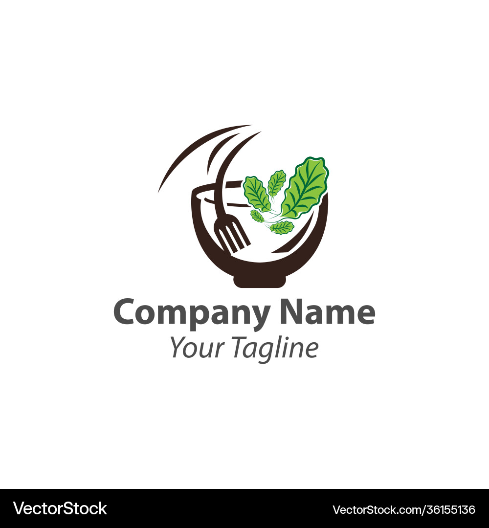 Fresh salad logo icon element and template Vector Image