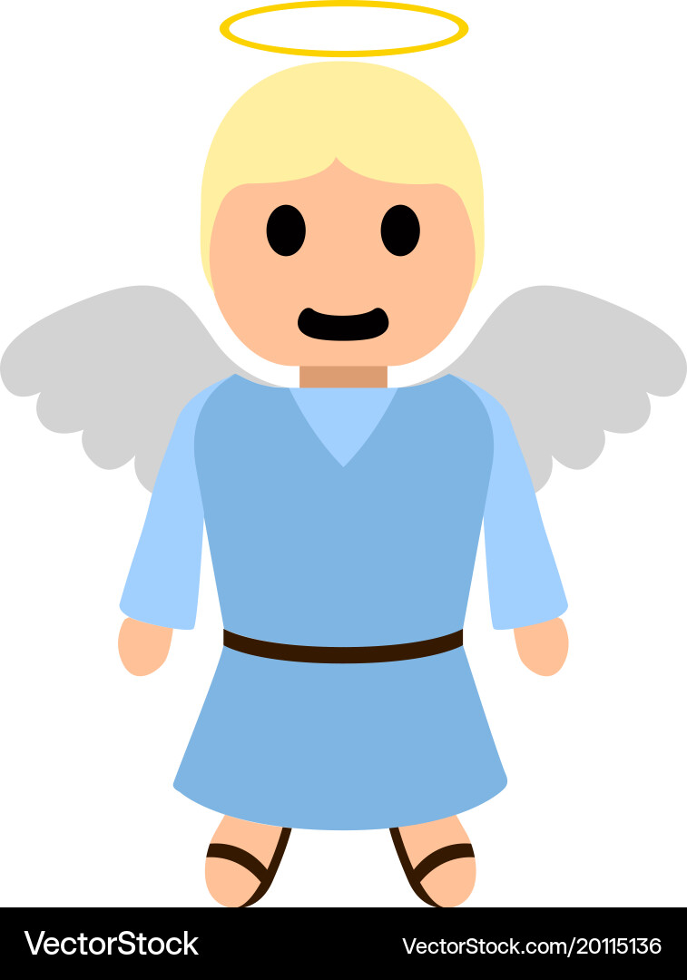 Isolated angel cartoon character Royalty Free Vector Image